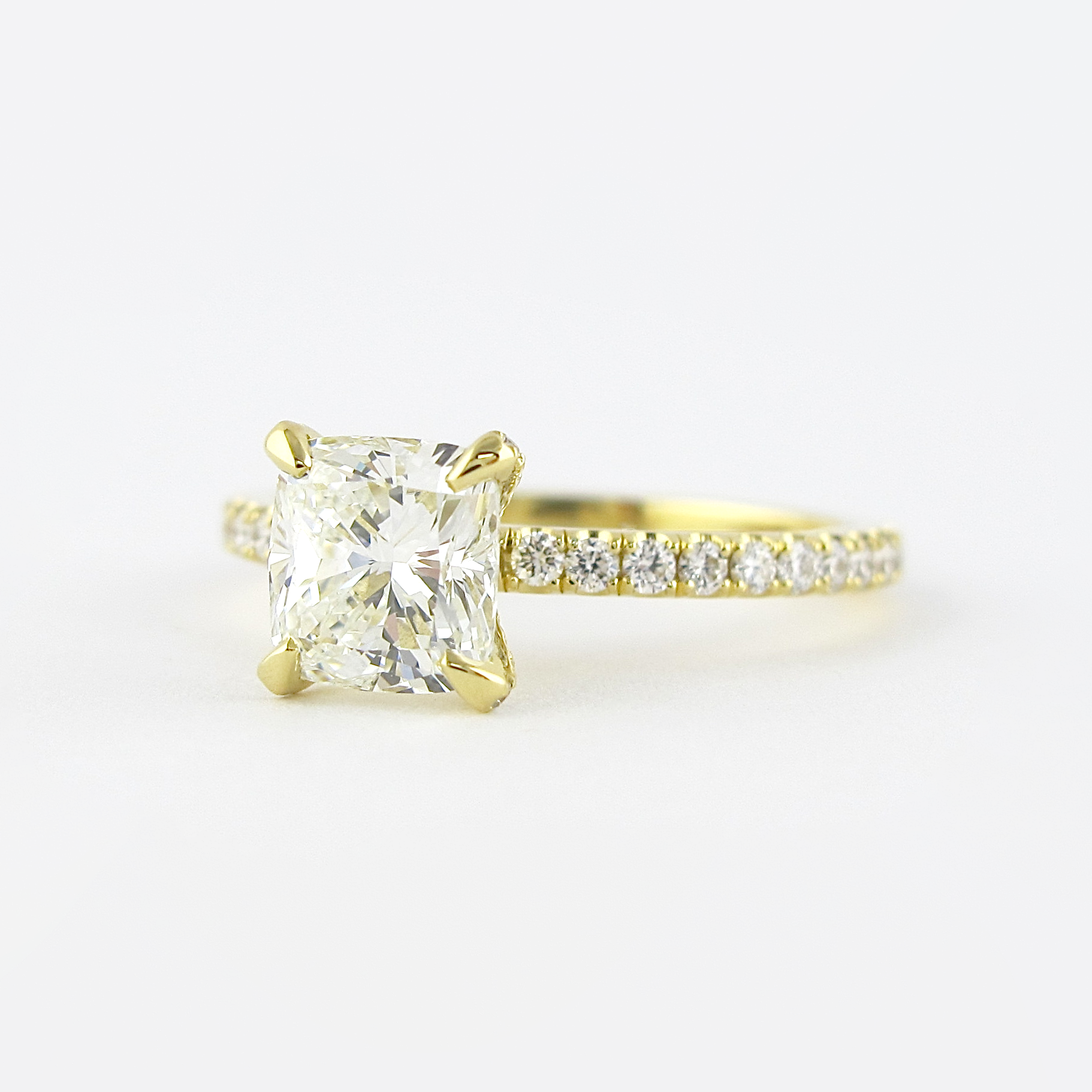 Cushion Pave Moissanite Engagement Ring | 1.20 CT